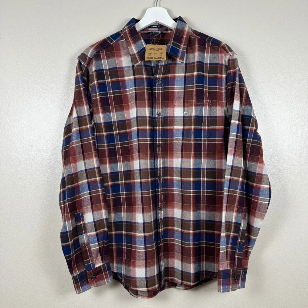 Eddie Bauer | Shirts | Eddie Bauer Mens M Buttonup Shirt Mineral Red ...